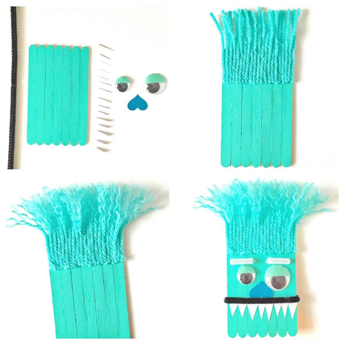 Monster And Unicorn Popsicle Stick Craft